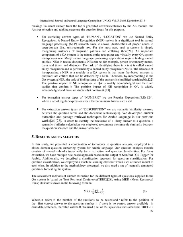 QUESTION ANALYSIS FOR ARABIC QUESTION ANSWERING SYSTEMS | PDF