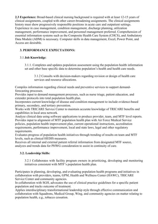 Health Care Integrator Position Description 15 Dec 06 | DOC