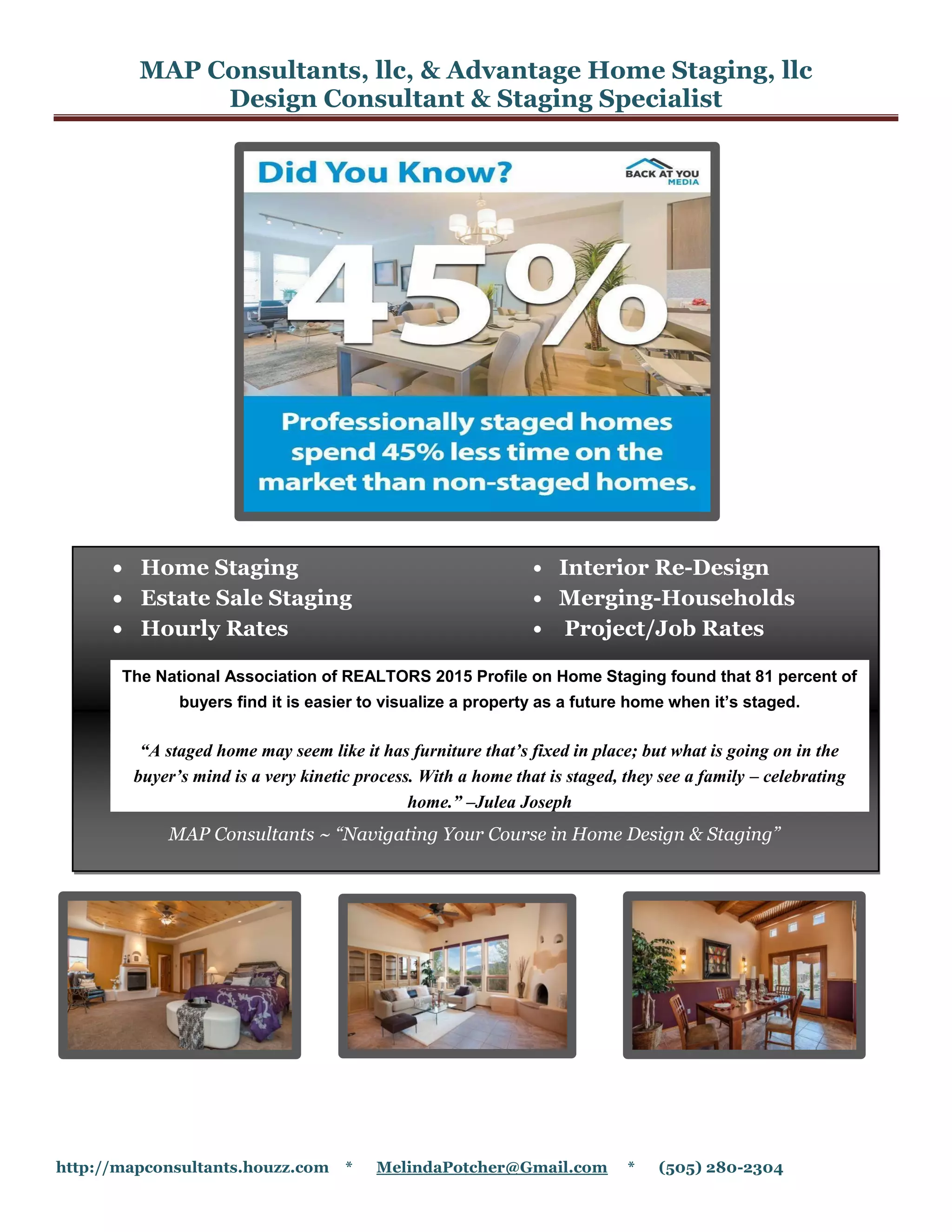Melinda Potcher Staging & Design Flyer | PDF