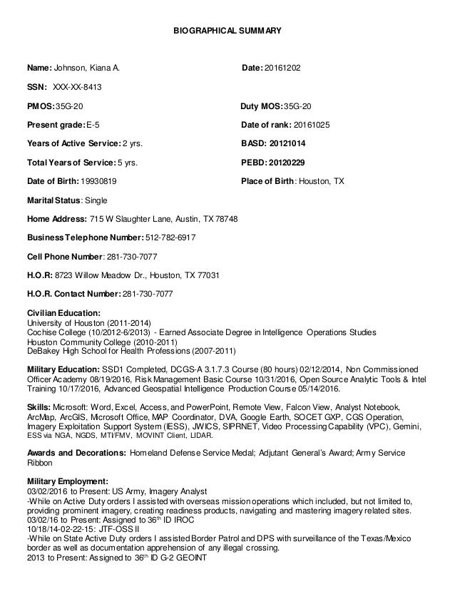 Military Bio 12-2016