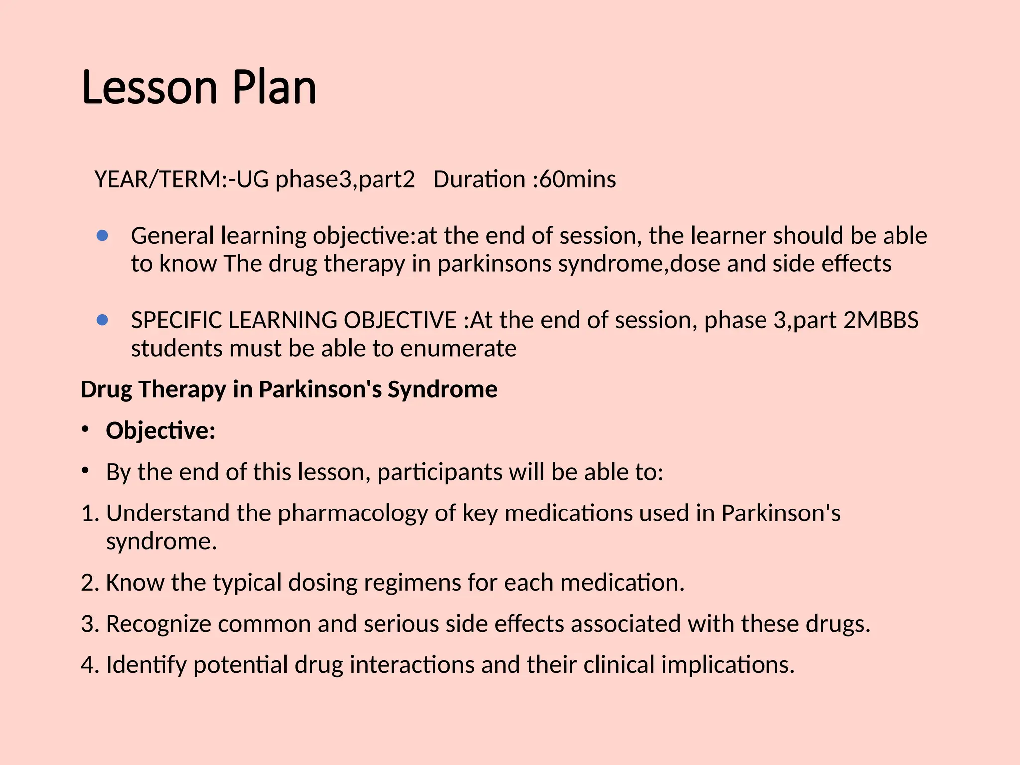 Parkins disease Movement disorders treatment drugs use .pptx