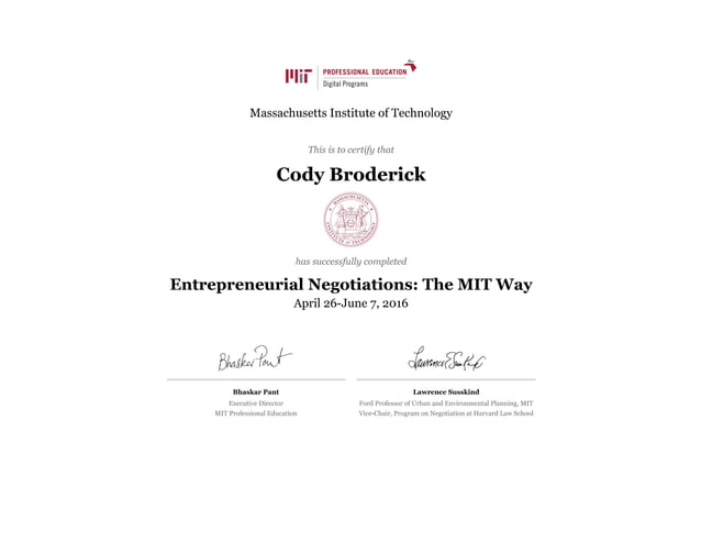 MIT Professional Education Certificate | PPT