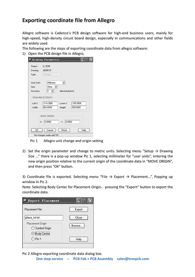 Exporting Coordinate File From Allegro Pdf Computing Technology