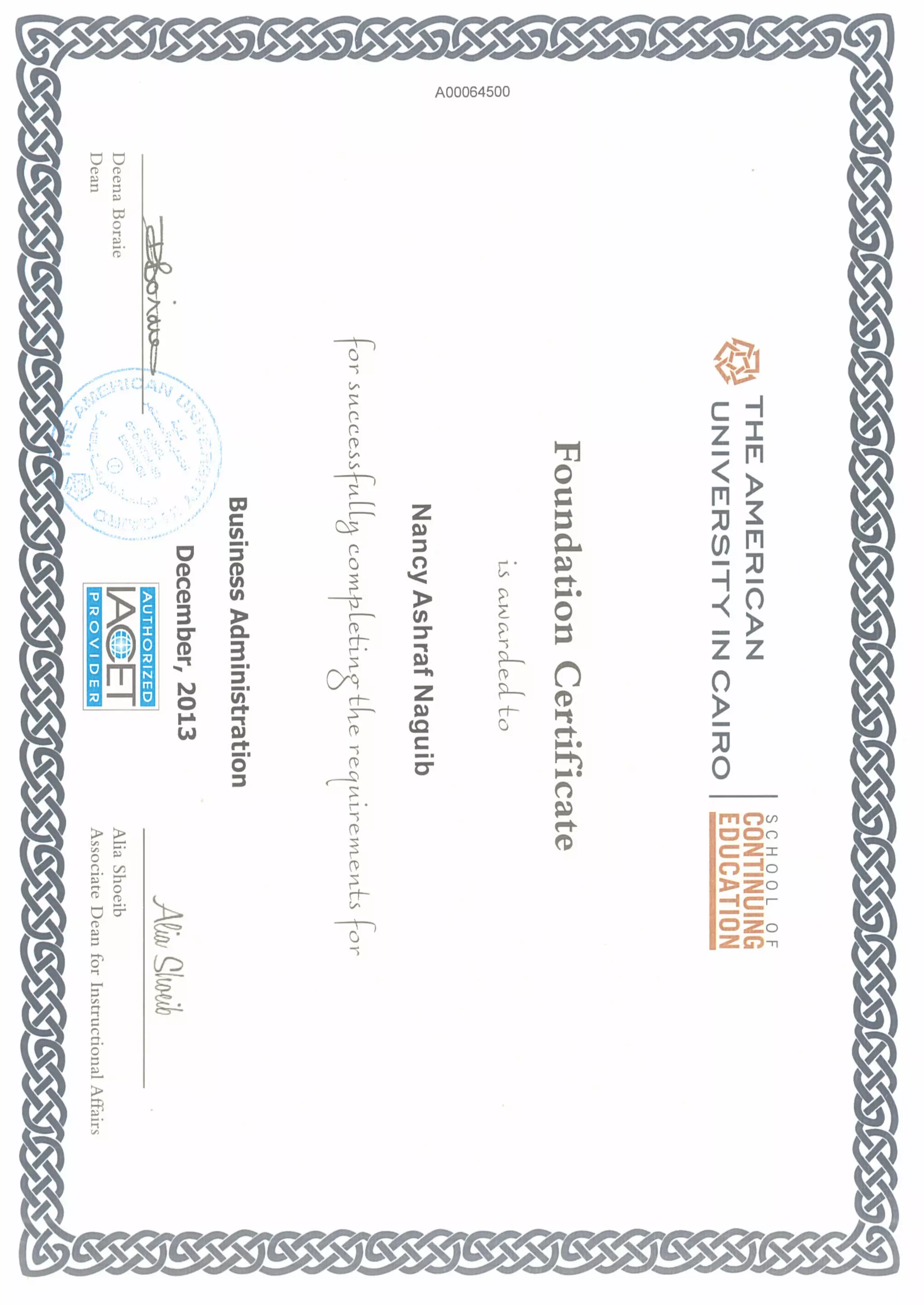 Business Administration Certificate | PDF | Business Administration ...