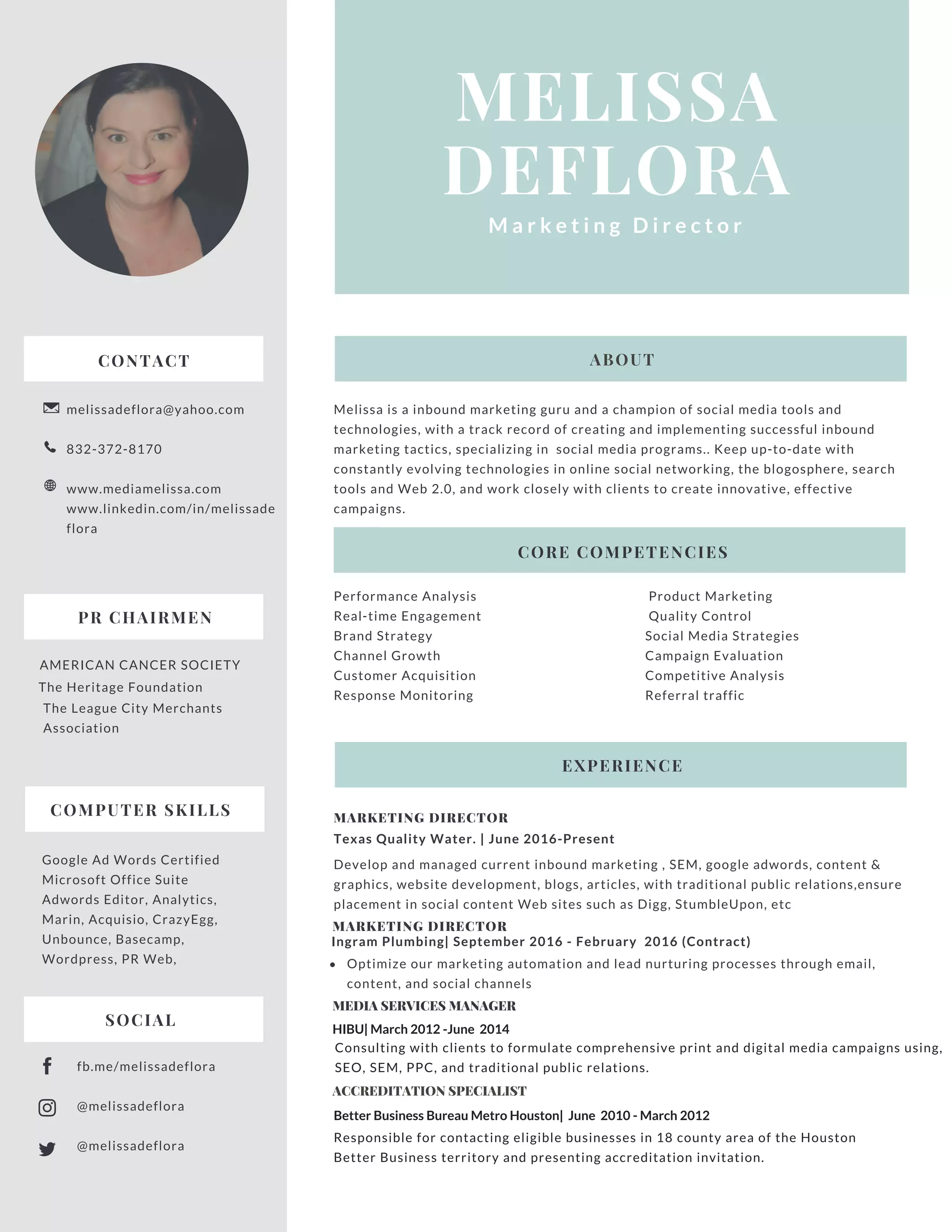 melissa deflora 1 page resume. | PDF