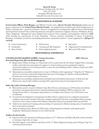 Private Sector Resume | DOCX