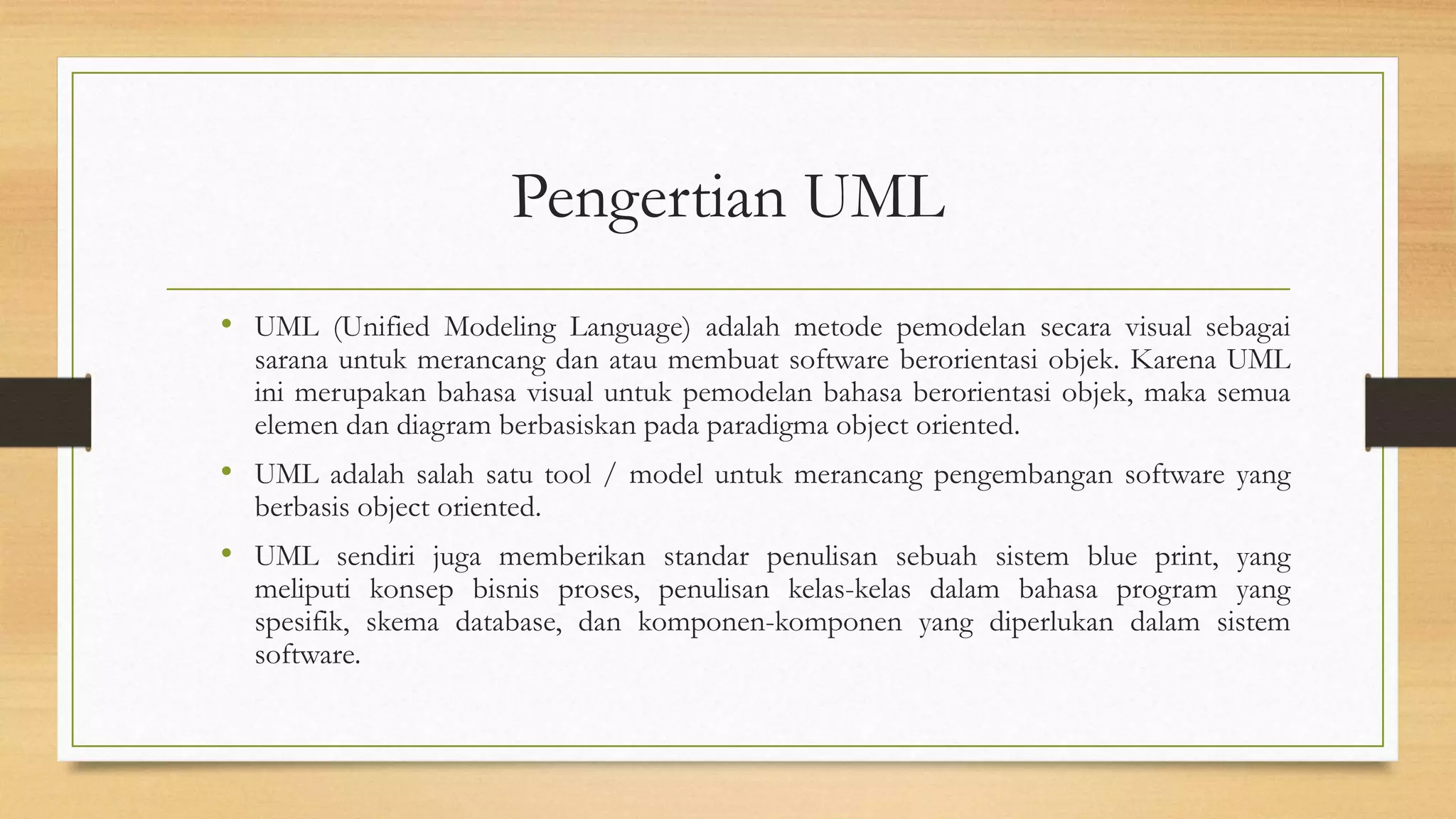 UML (Unified Modeling Language) - Rekayasa Perangkat Lunak | PPTX