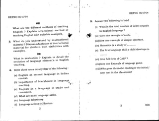 B.ed.spl.education Old question paper special education | PDF