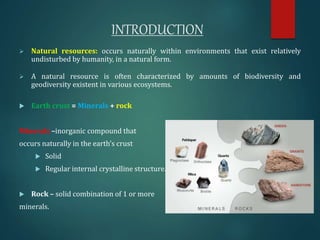 PRESENTATION ON GEOLOGY | PPTX | Commodities | Economy
