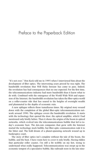 City Of Light The Story Of Fiber Optics Revised Expanded Jeff Hecht | PDF