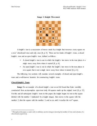 Chessboard Puzzles Part 3 - Knight's Tour | DOCX