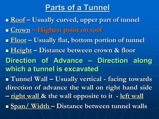 Tunnel and Underground Excavation Presentation | PPTX