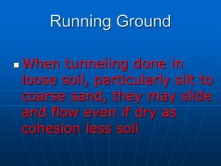 Tunnel and Underground Excavation Presentation | PPTX