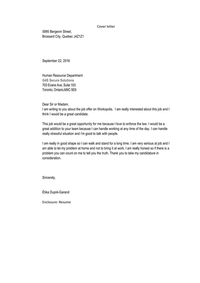 erika cover letter | PDF