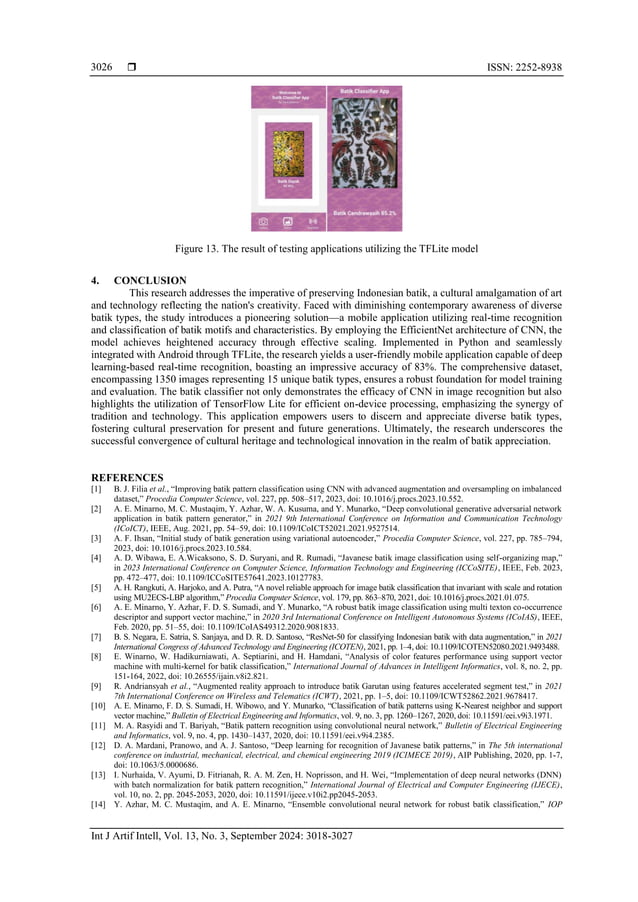 A mobile-optimized convolutional neural network approach for real-time batik pattern recognition ...