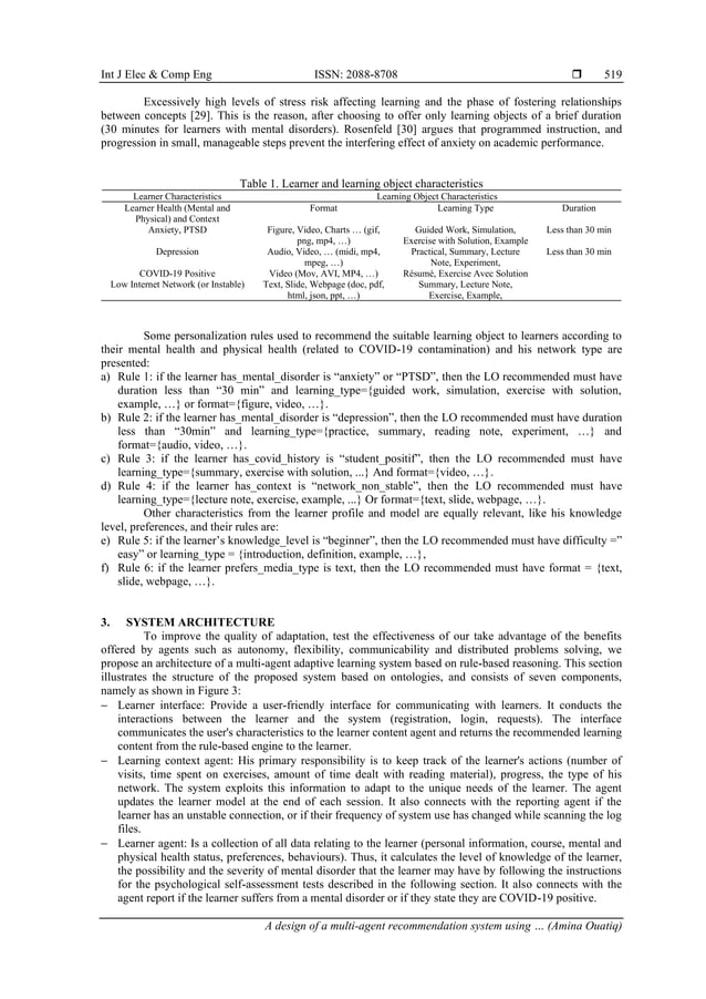 A Design Of A Multi Agent Recommendation System Using Ontologies And Rule Based Reasoning
