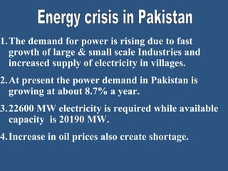 Energy Source Of Pakistan | PPT | Power and Energy Industry | Industries