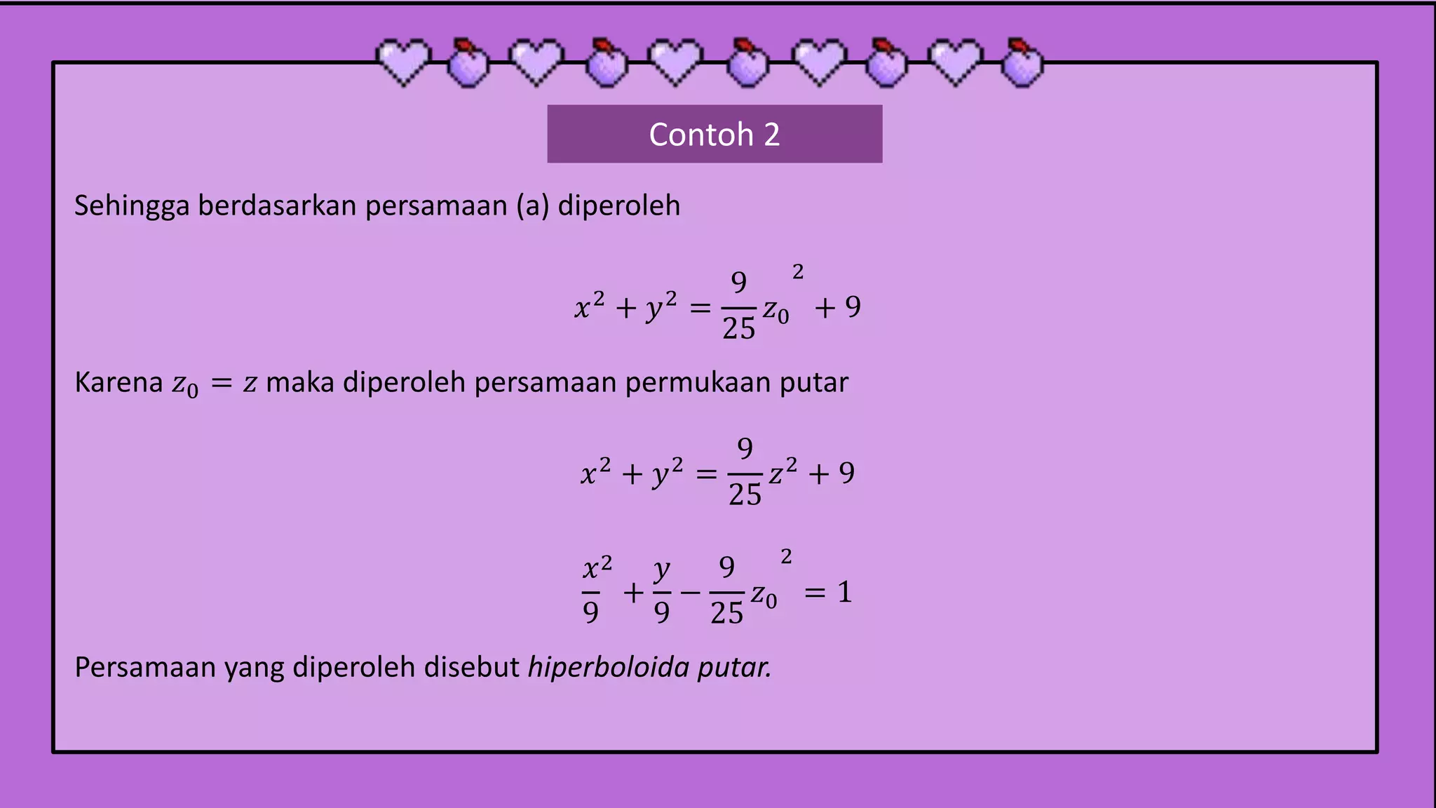 Permukaan Putar, Silinder dan Kerucut - Geometri Analitik Ruang (GAR ...