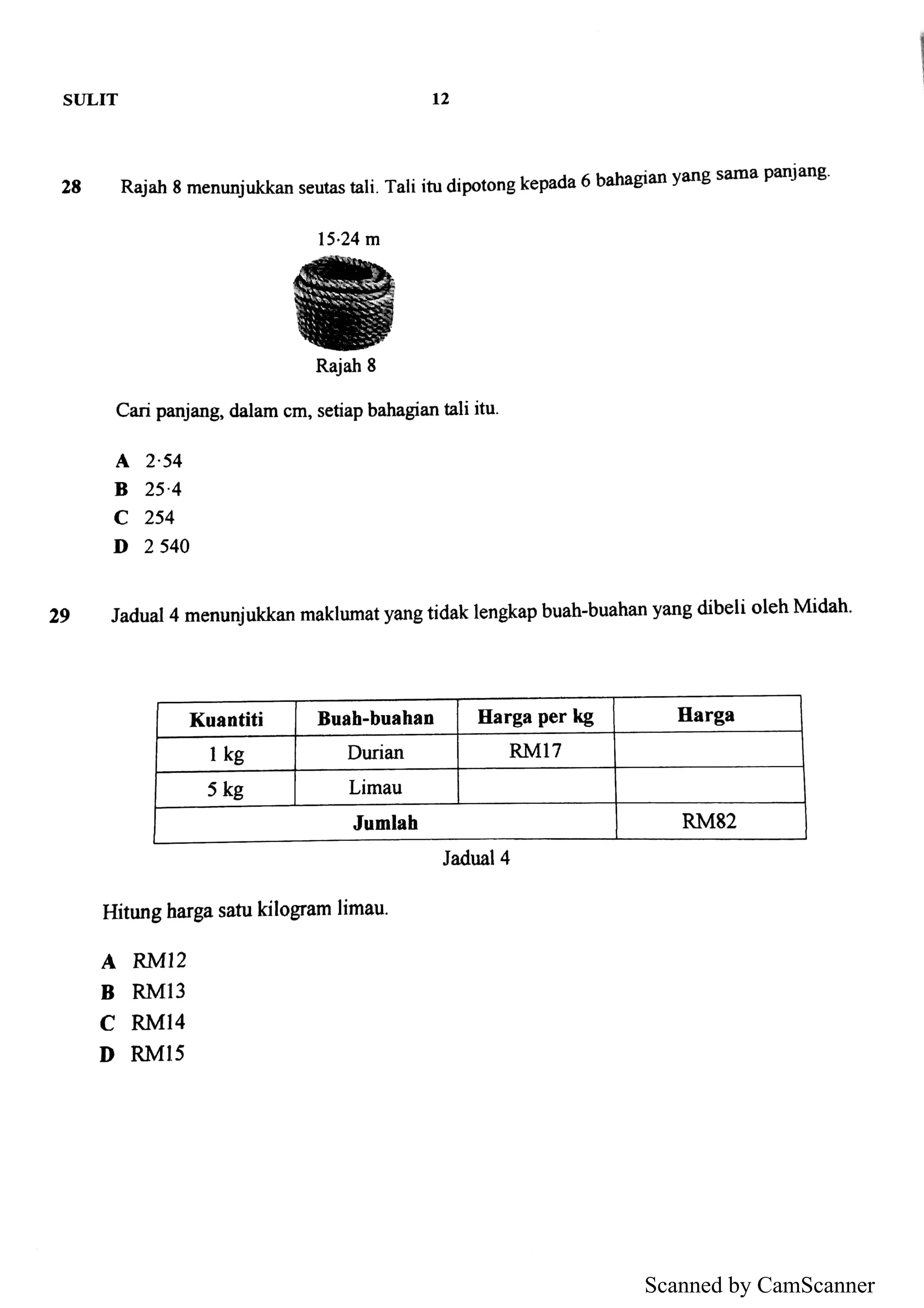 soalan math | PDF