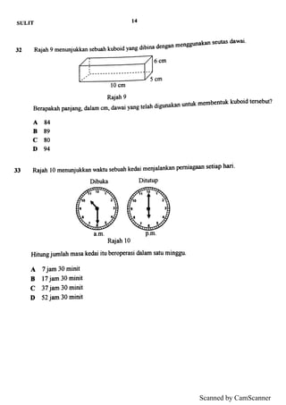 soalan math | PDF