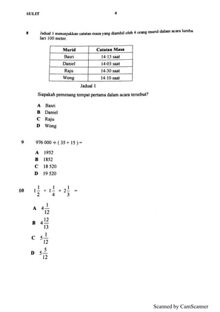 soalan math | PDF