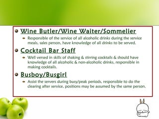 food and beverage service | PPT