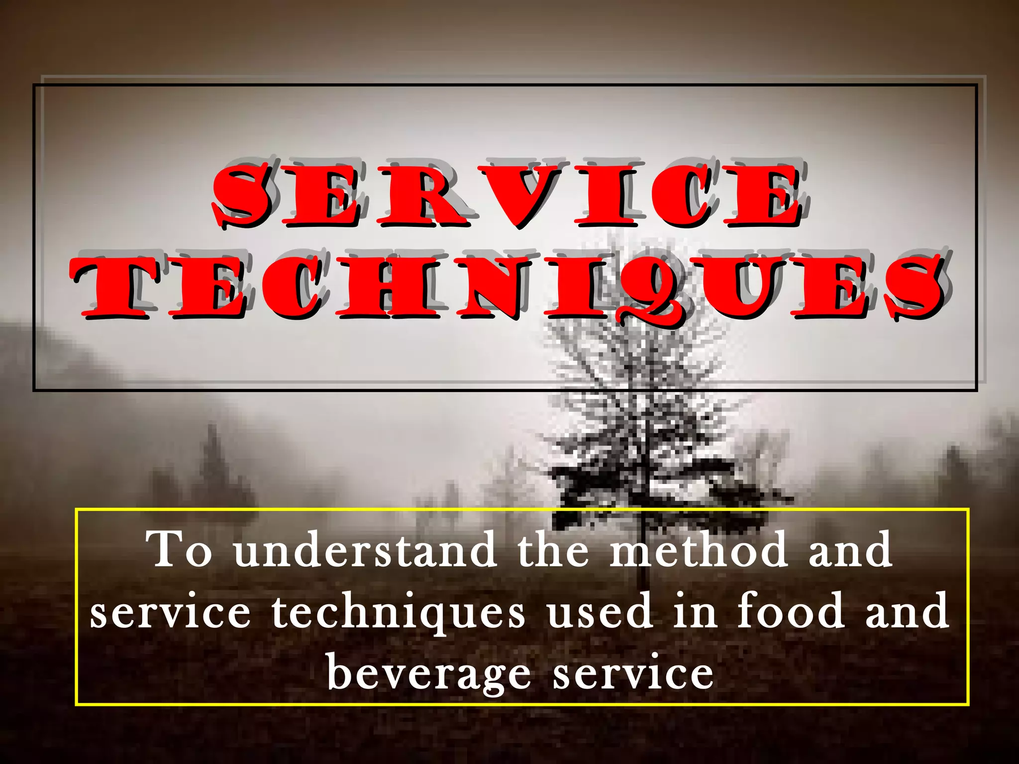 service techniques | PPT