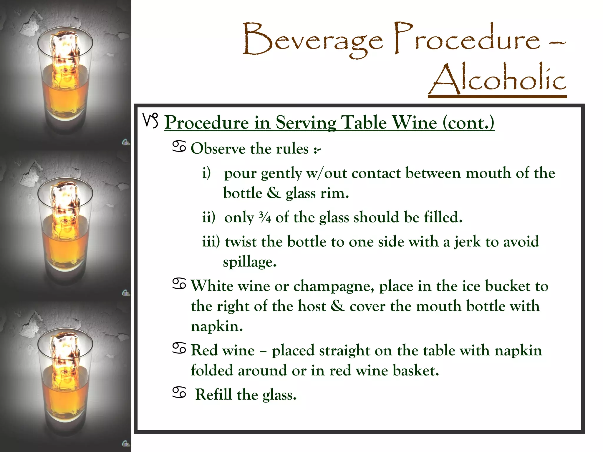 BEVERAGE SERVICE | PPT