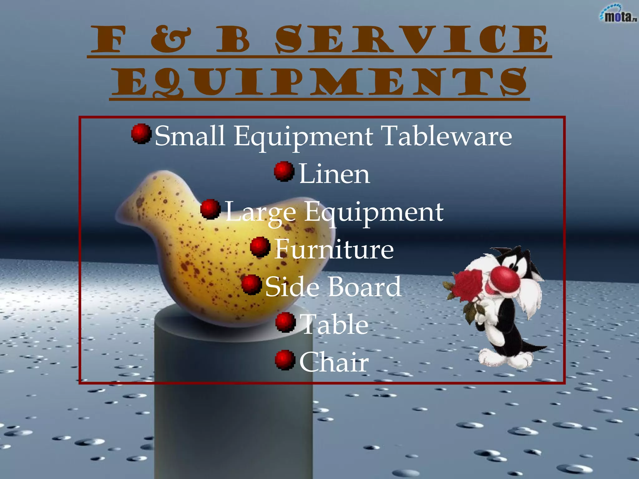 dining room equipment | PPT