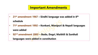 All major amendments made in our constitution of india | PDF