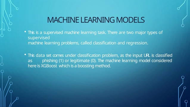 phishing website detection using ML teq | PPTX