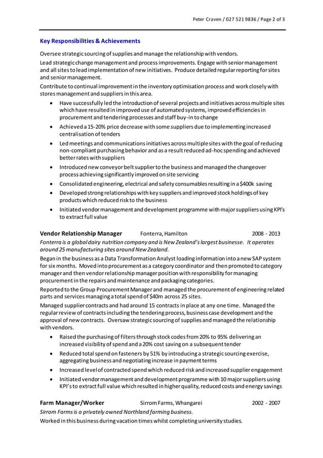 CV - Peter Craven | DOCX
