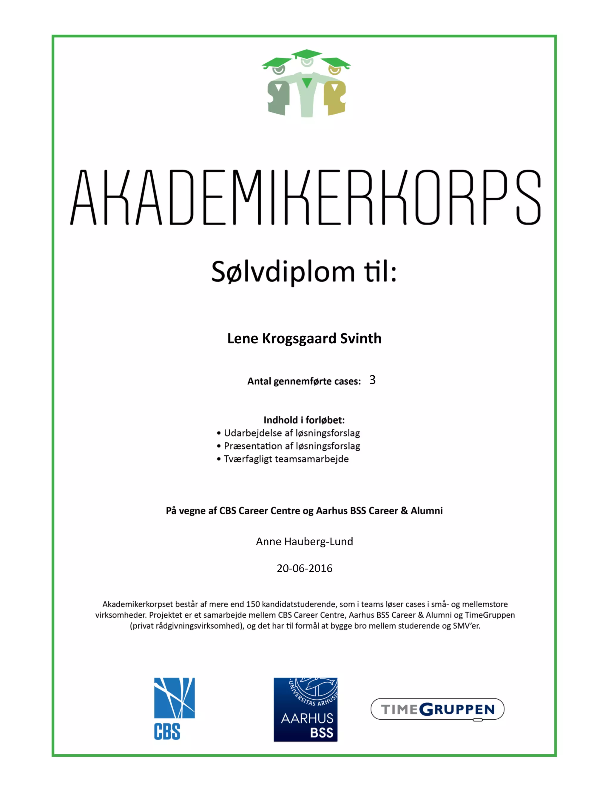 Akademikerkorpset - diplom | PDF