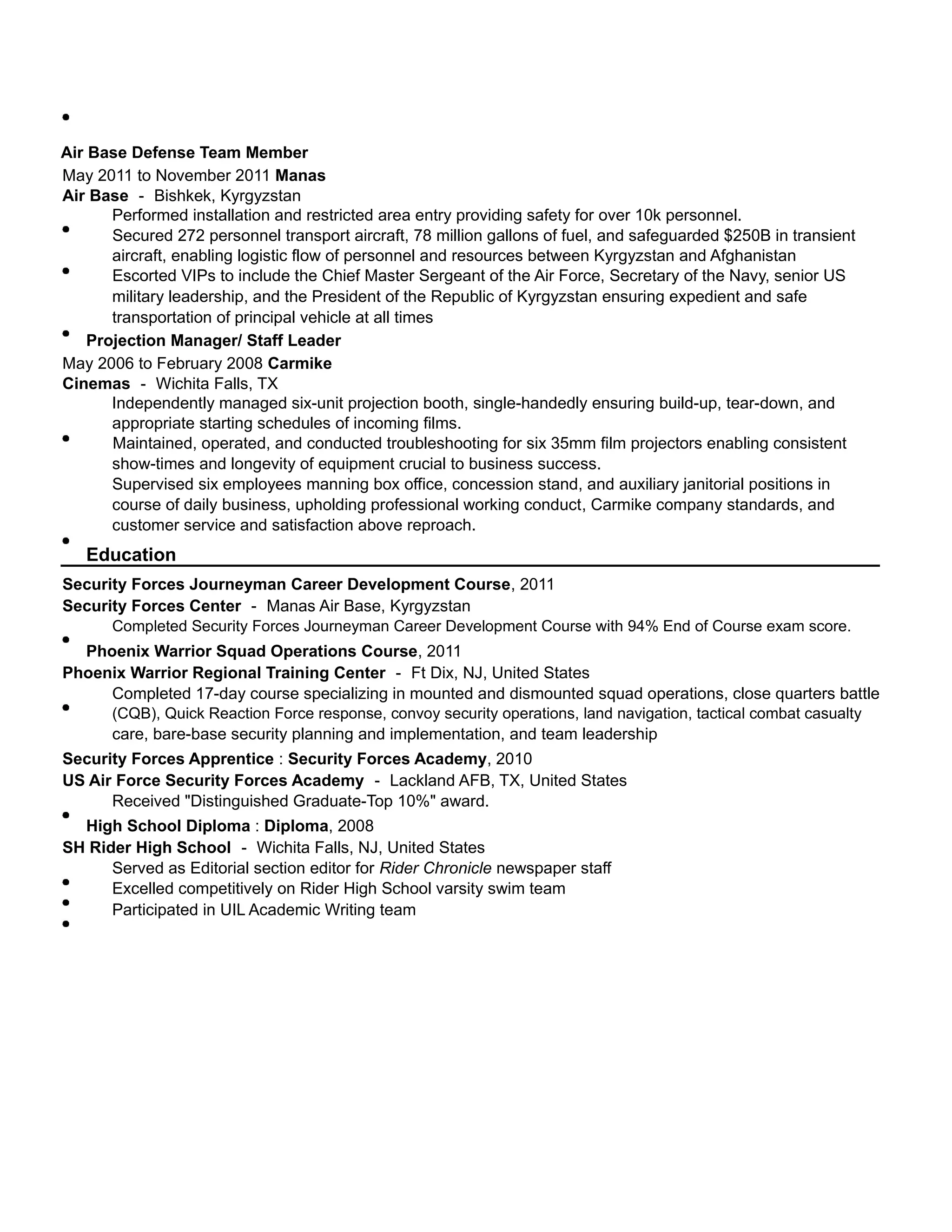 Master Resume Apr 2015 WORD | PDF