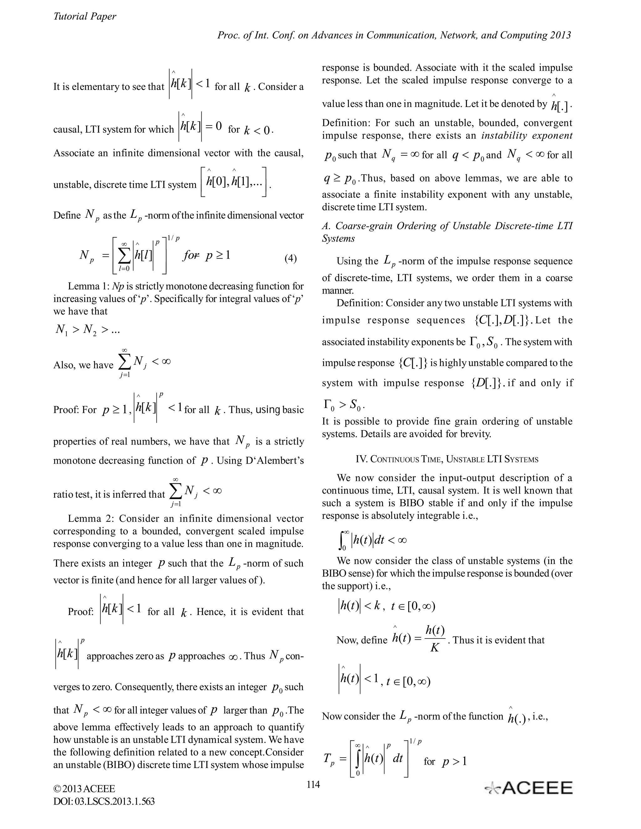 How Unstable is an Unstable System | PDF