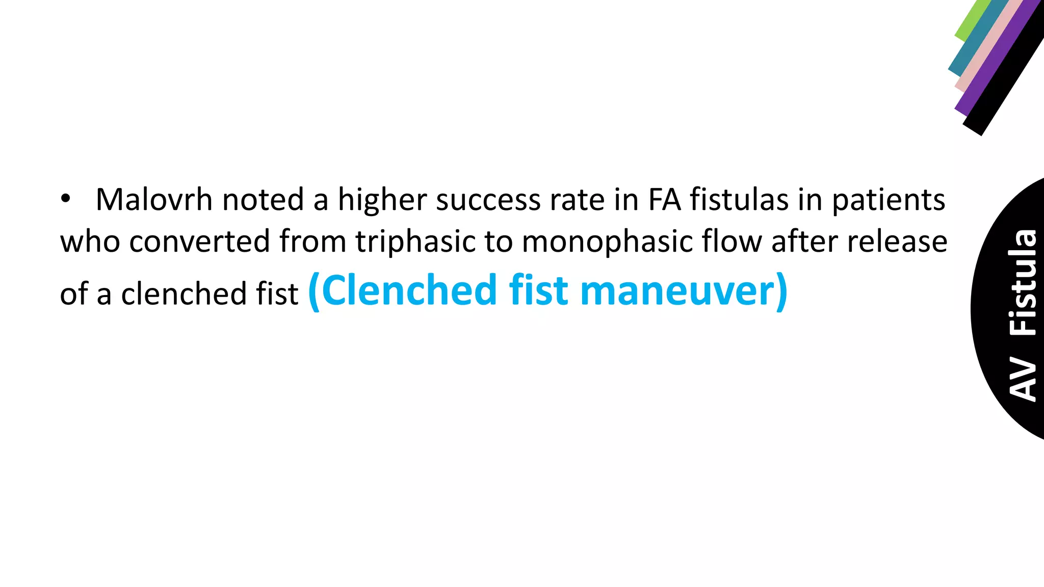 Role of USG in A-V fistula assessment | PPTX