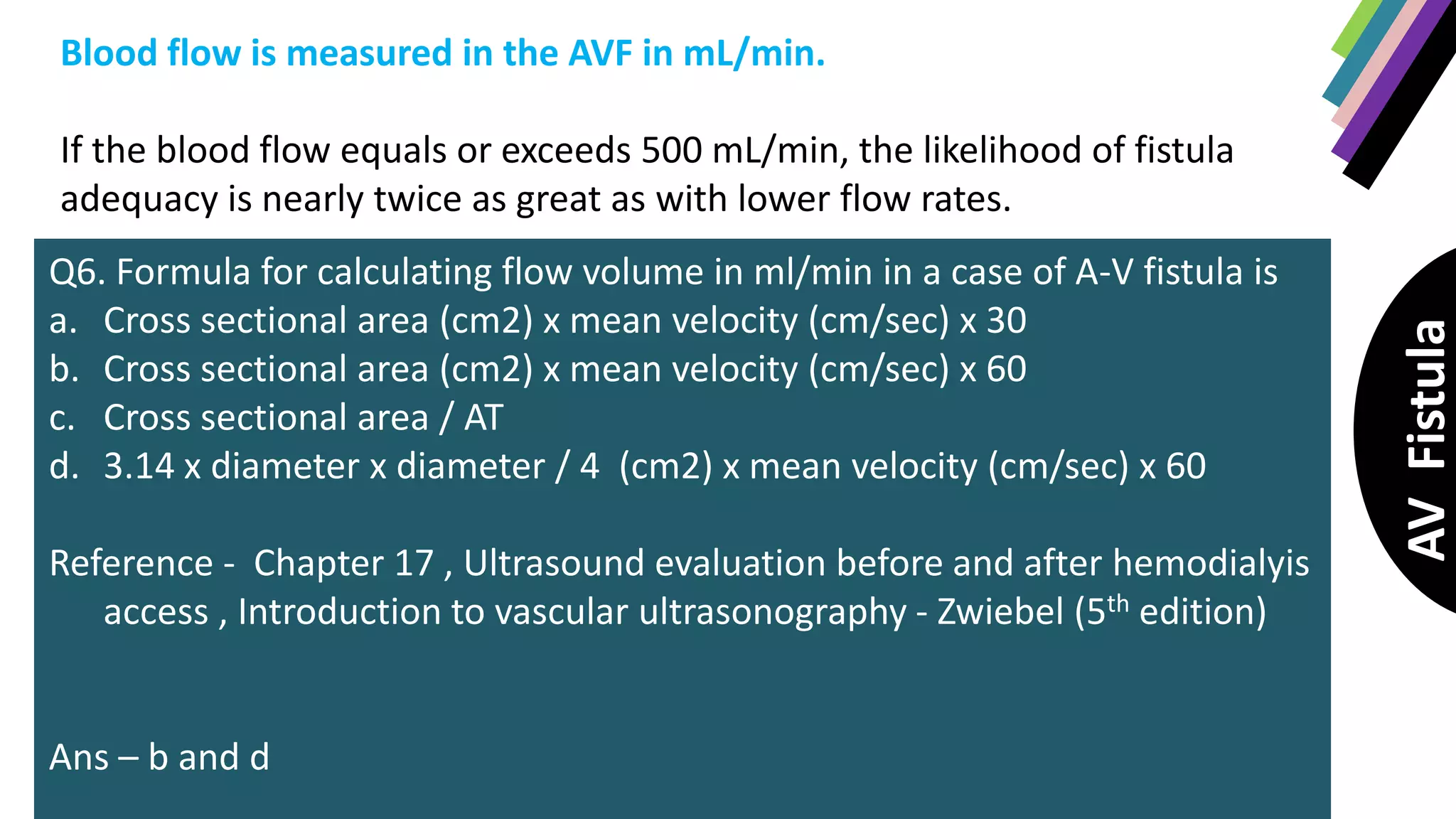 Role of USG in A-V fistula assessment | PPTX