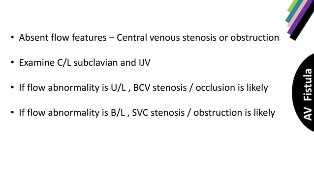 Role of USG in A-V fistula assessment | PPTX