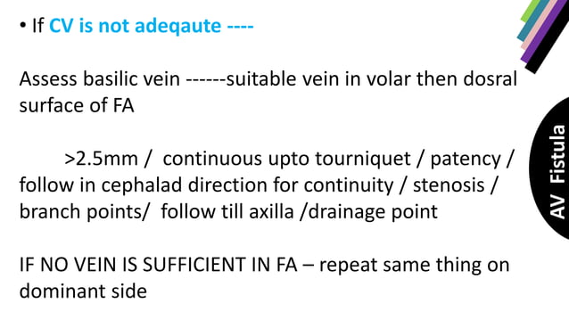 Role of USG in A-V fistula assessment | PPTX