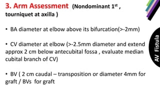 Role of USG in A-V fistula assessment | PPTX