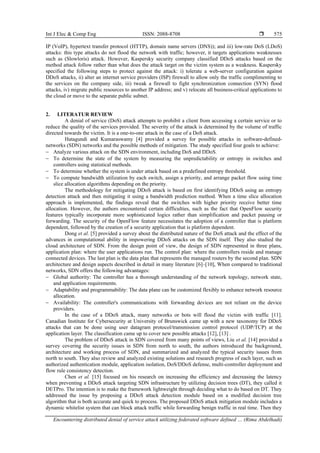 Encountering distributed denial of service attack utilizing federated software defined network | PDF