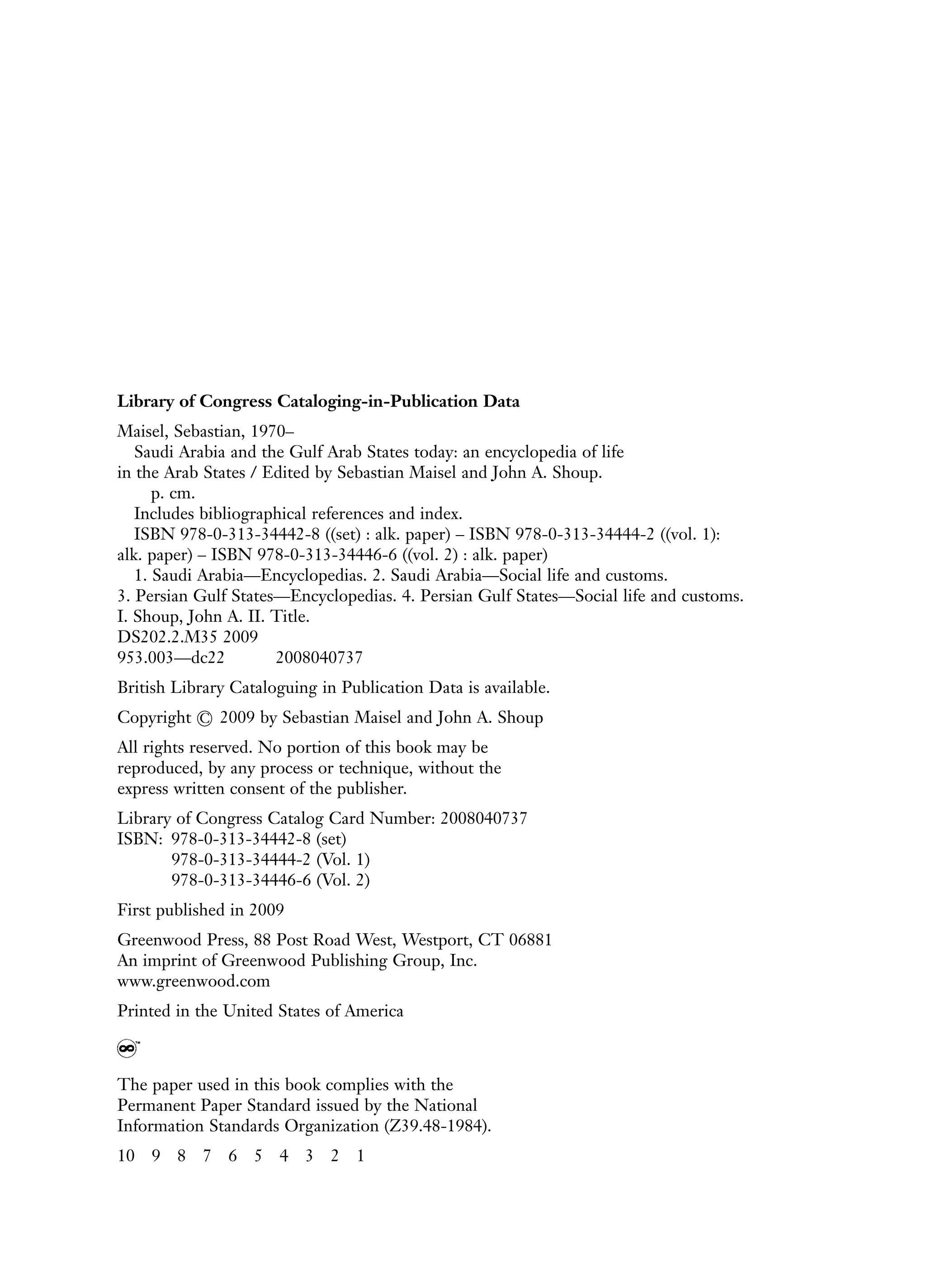 Saudi Arabia And The Gulf Arab States Today 2 Volumes An Encyclopedia ...
