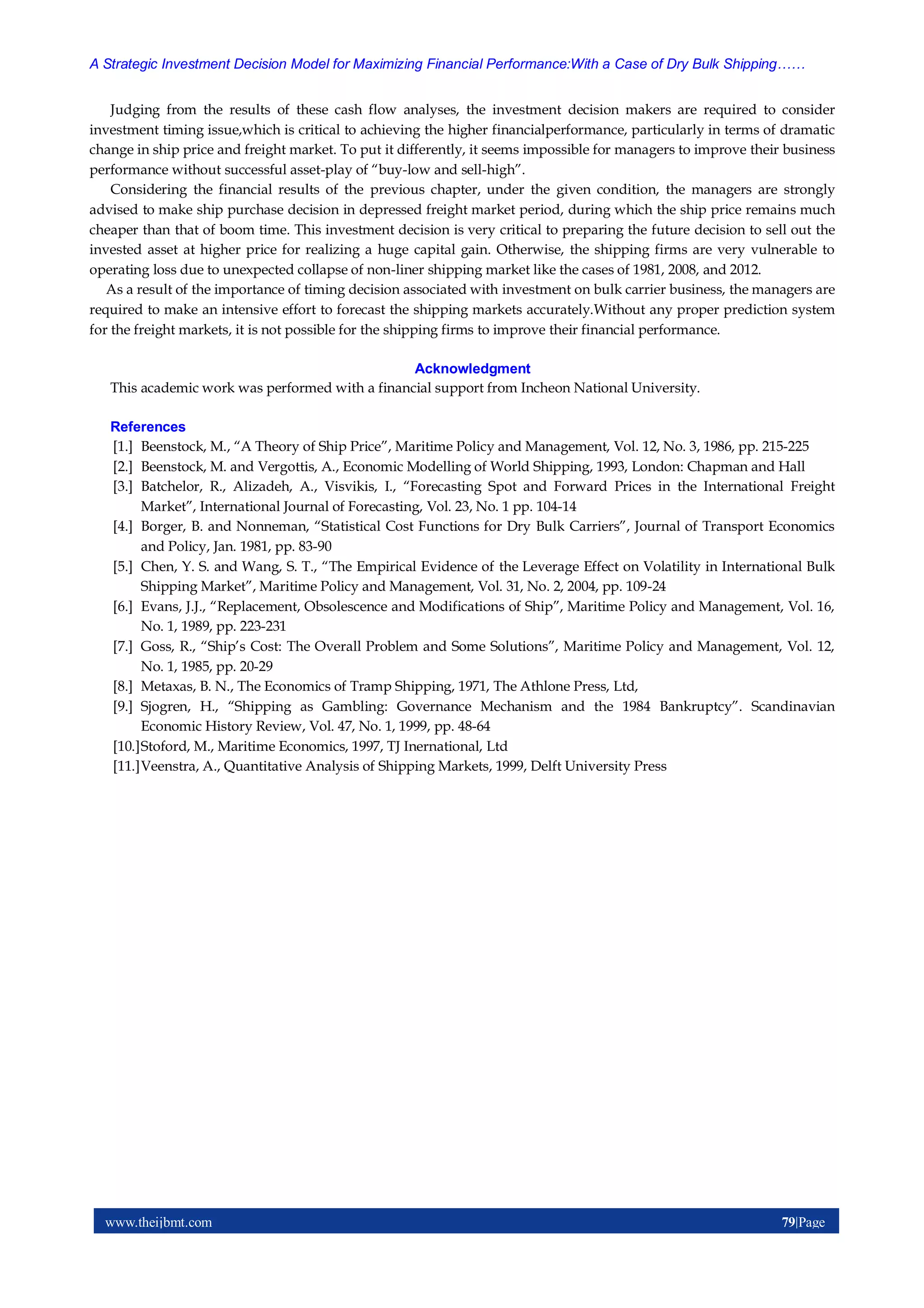 A Strategic Investment Decision Model for Maximizing Financial ...