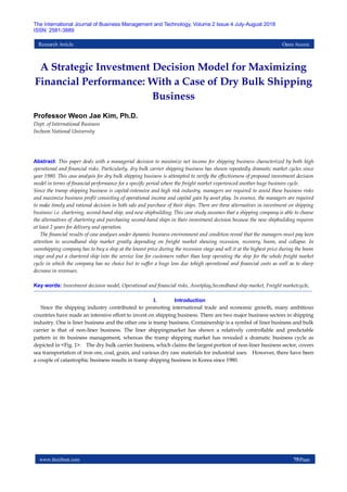 A Strategic Investment Decision Model for Maximizing Financial ...