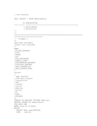 Triggers-Sequences-SQL | PDF