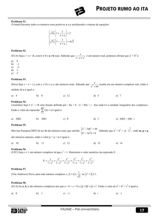 Números Complexos_IME ITA | PDF