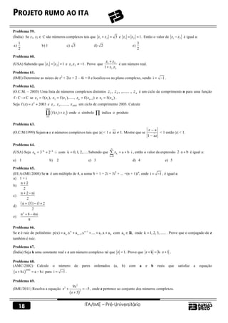 Números Complexos_IME ITA | PDF