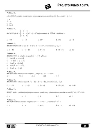 Números Complexos_IME ITA | PDF