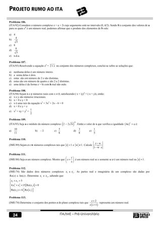 Números Complexos_IME ITA | PDF