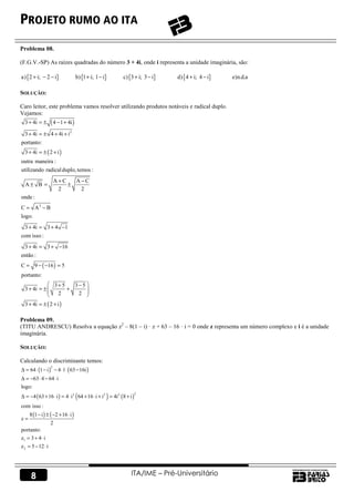 Números Complexos_IME ITA | PDF